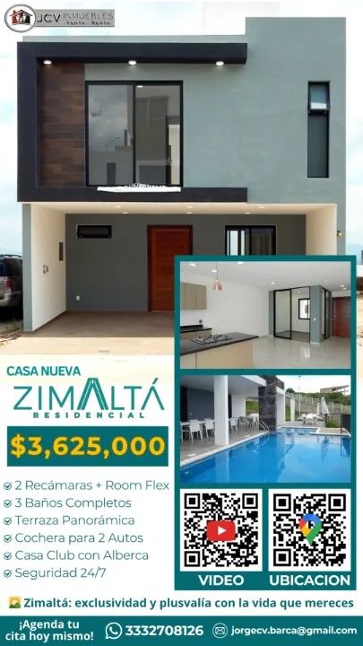 Casa en venta en Zimaltá Residencial, San Pedro Tlaquepaque.
